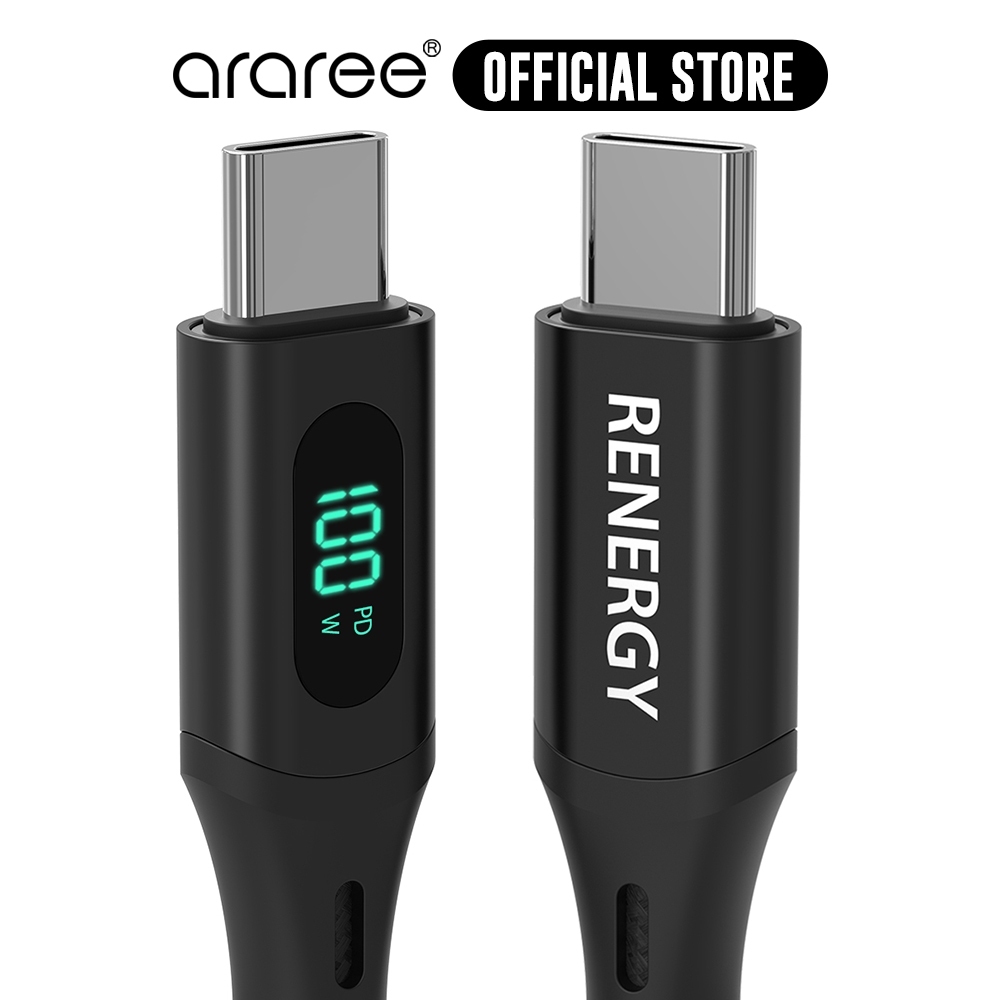 Araree RENERGY ADC100C C to C 100W Display Cable 1.2m Length High Speed ...