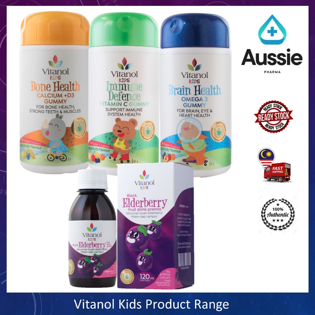 VITANOL KIDS Bone Health Brain Health Immune Defence Vitamin C Gummy ...