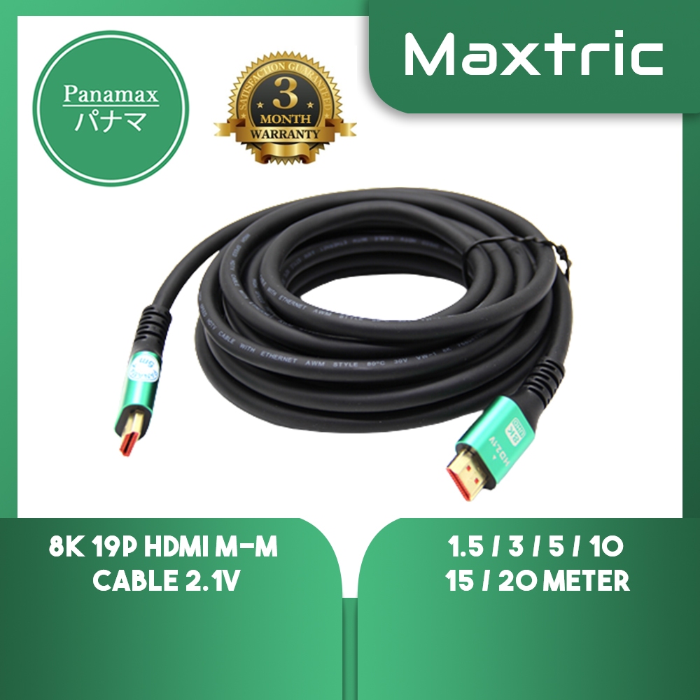 Panamax 8K Premium Quality 2.1V 19P HDMI MALE-MALE CABLE with Ultra High-Speed 48Gbps HDMI 2.1 ...