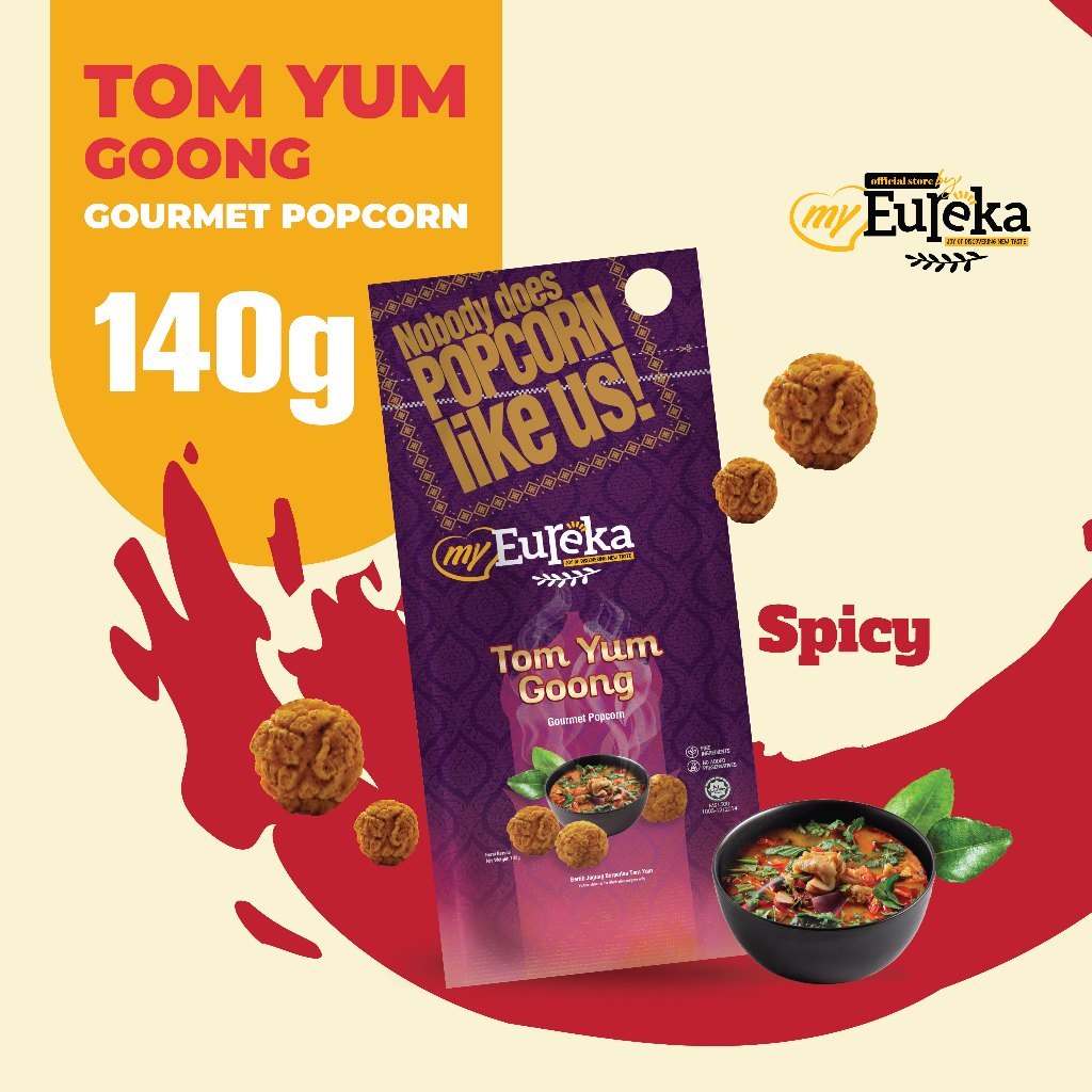 Eureka Tom Yum Goong Popcorn 140g Pack | Shopee Malaysia