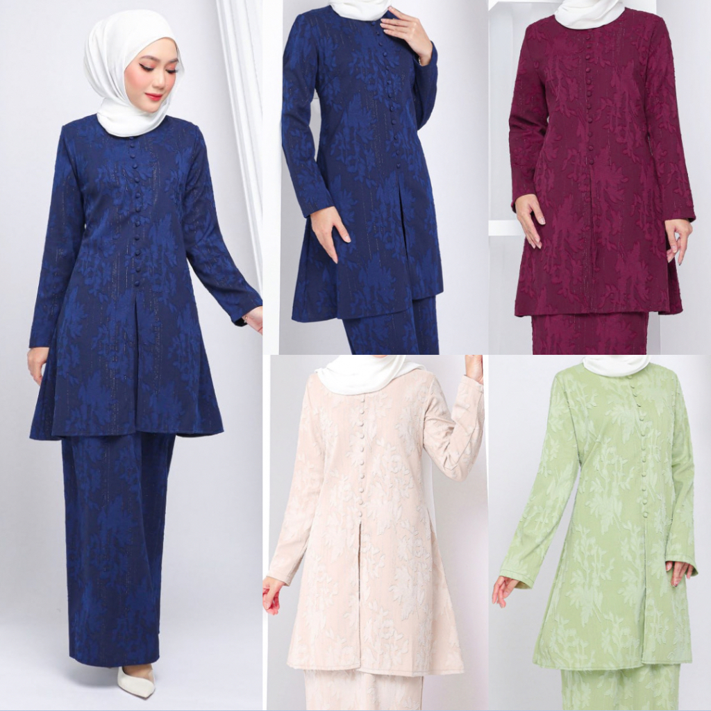 Readystock Gia Kurung Baju Kebaya Jacquard Chiffon Baju Raya Murah Baju ...