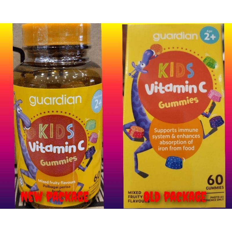 [READY STOCK] Guardian kids vitamin C gummies 60s(exp 2027) | Shopee ...