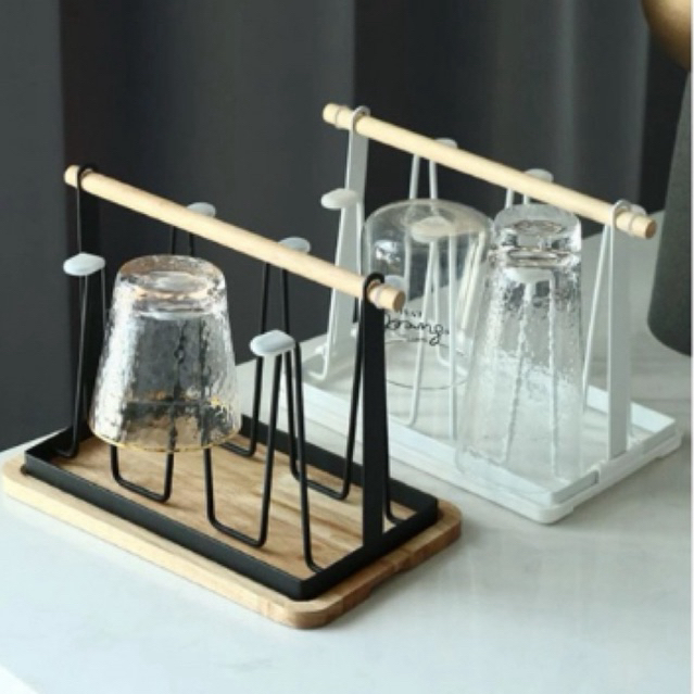 🔥Ready Stock🔥 Cup Drying Rack Stand with Tray Drinking Glass Cup ...