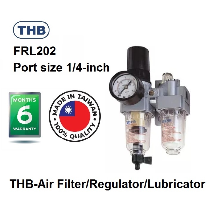 THB Taiwan FRL202 (1/4-inch) Air Filter, Regulator and Lubricator | Shopee Malaysia