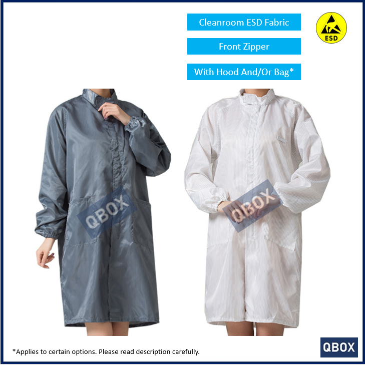 ESD Cleanroom Smock With Hood & Bag | 防静电工作服 | Shopee Malaysia