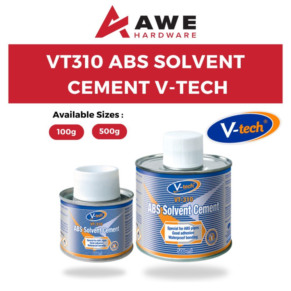 Gam Paip ABS Solvent Cement V-Tech VT310 Adhesive Pipes Waterproof Gum ...