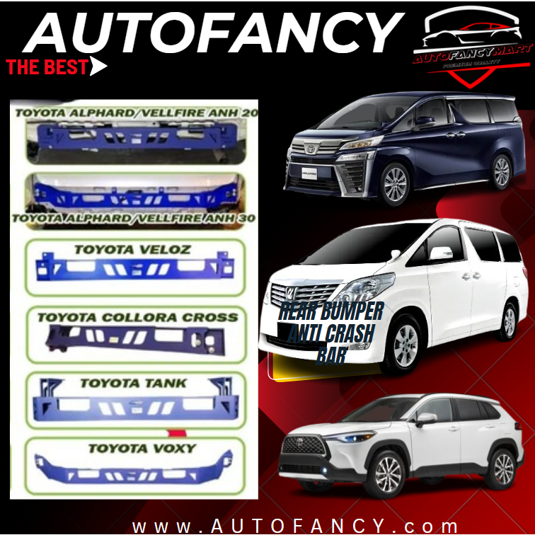 TOYOYA VELLFIRE ALPHARD 2015-2019 AGH30 REAR BUMPER ANTI CRASH BAR ...