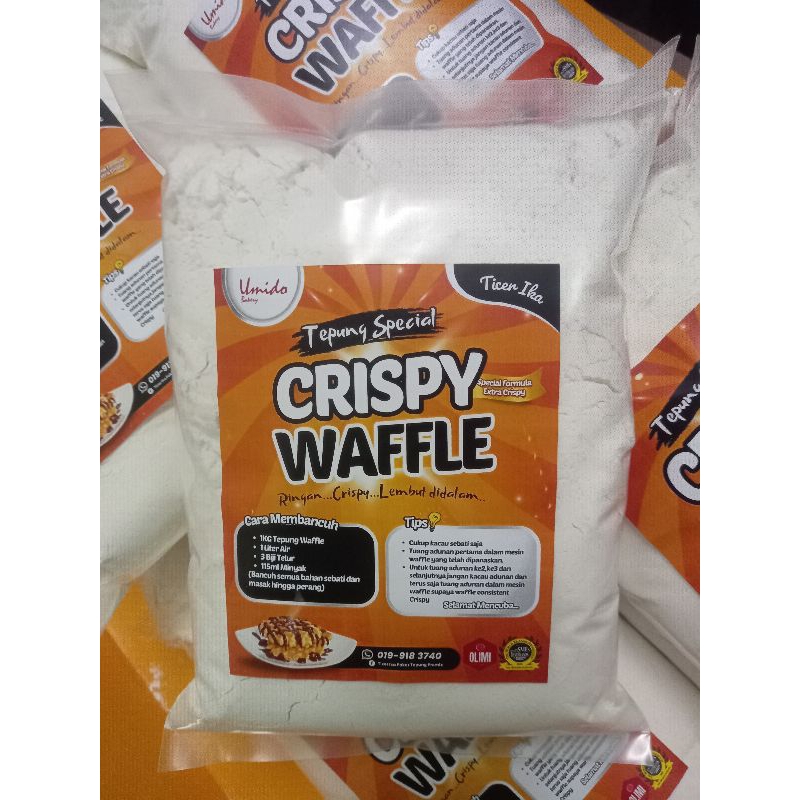 TEPUNG WAFFLE CRISPY 3 in 1 TICER IKA(1 jenis tepung boleh membuat ...