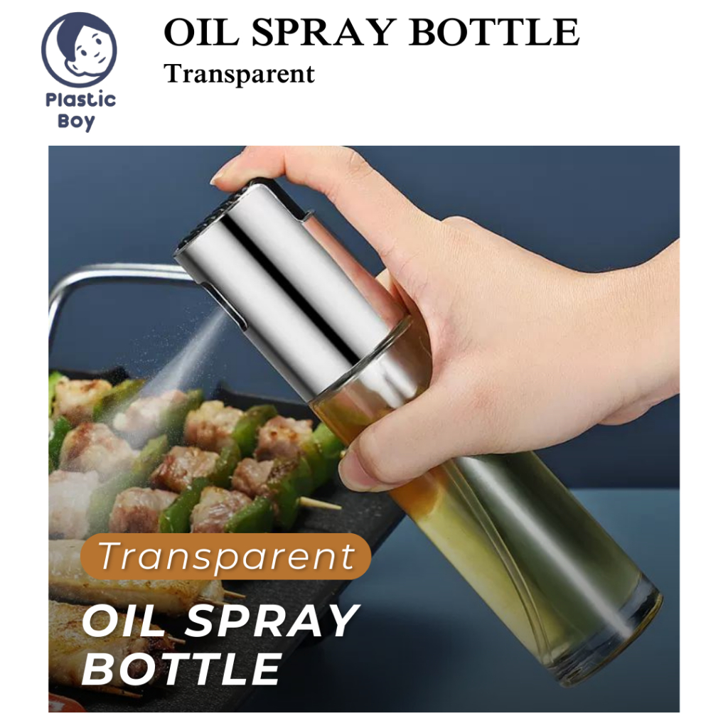 Botol Semburan Minyak/Transparent Oil Spray Bottle Handheld Press-Type ...