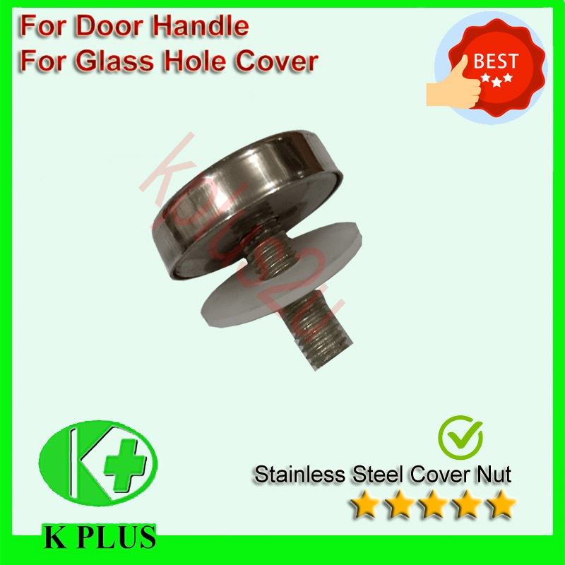 Stainless Steel Handle Nut Glass Holder Cover Nut Screw Glass Handle ...