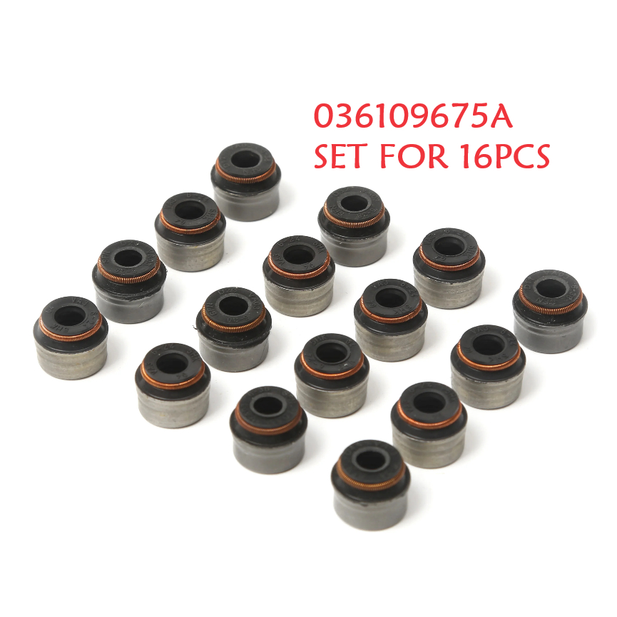VALVE STEM SEAL SET OF 16 PIECES - AUDI A3 A4 A5 A6 A7 A8 Q3 Q5 Q7 ...