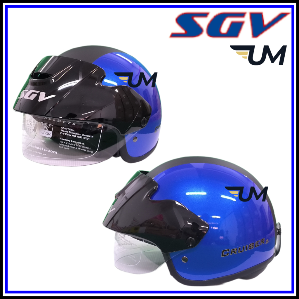 SGV CRUISER VISOREX HELMET CRUISER 2 ORIGINAL 100% TOPI KELEDAR SGV ...