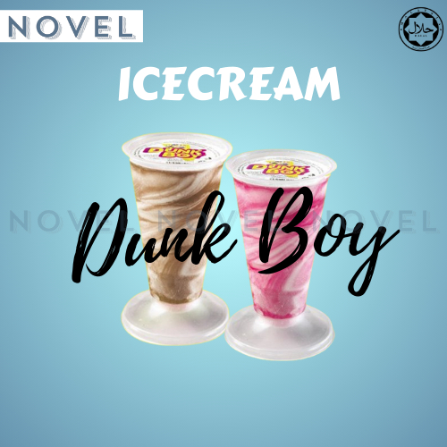 Novel Ice Cream Dunk Boy 16 cups Chocolate Strawberry Ripple Flavour ...
