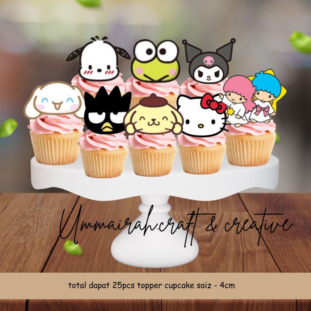 Sanrio kuromi cinnamoroll my melody hello kitty keroppi | Cake Topper ...