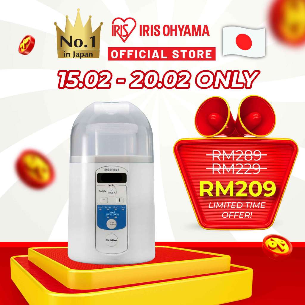 IRIS OHYAMA Yogurt Maker Healthy Yogurt Milk Fermentation Dessert IYM-013 | Shopee Malaysia