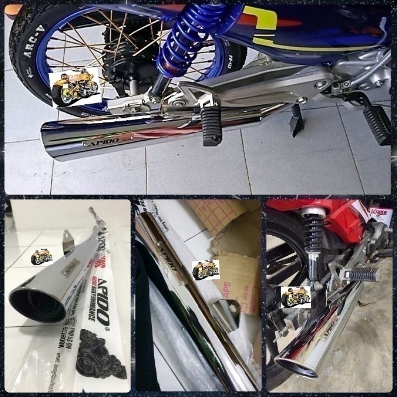 APIDO STD RACING EXHAUST PIPE STANDARD EKZOS MUFFLER KRISS100/ MR1 ...
