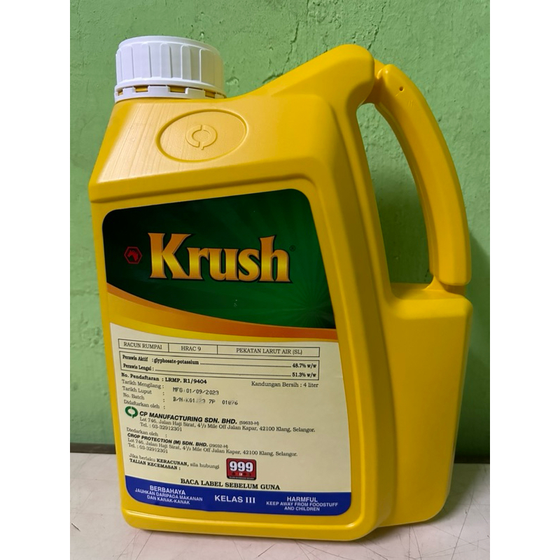 4L Krush Glyphosate-Potassium 48.7% Racun rumpai | Shopee Malaysia