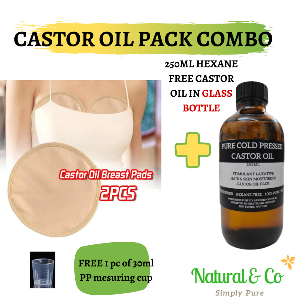 Pure Cold Pressed Castor Oil Pack Combo 250ml Pure Cold Pressed Castor