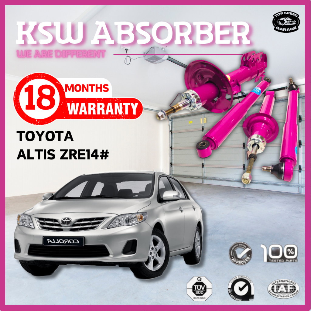 TOYOTA ALTIS ZRE14#/ZZE14# - KSW (GAS) Shock Absorber FRONT & REAR ...
