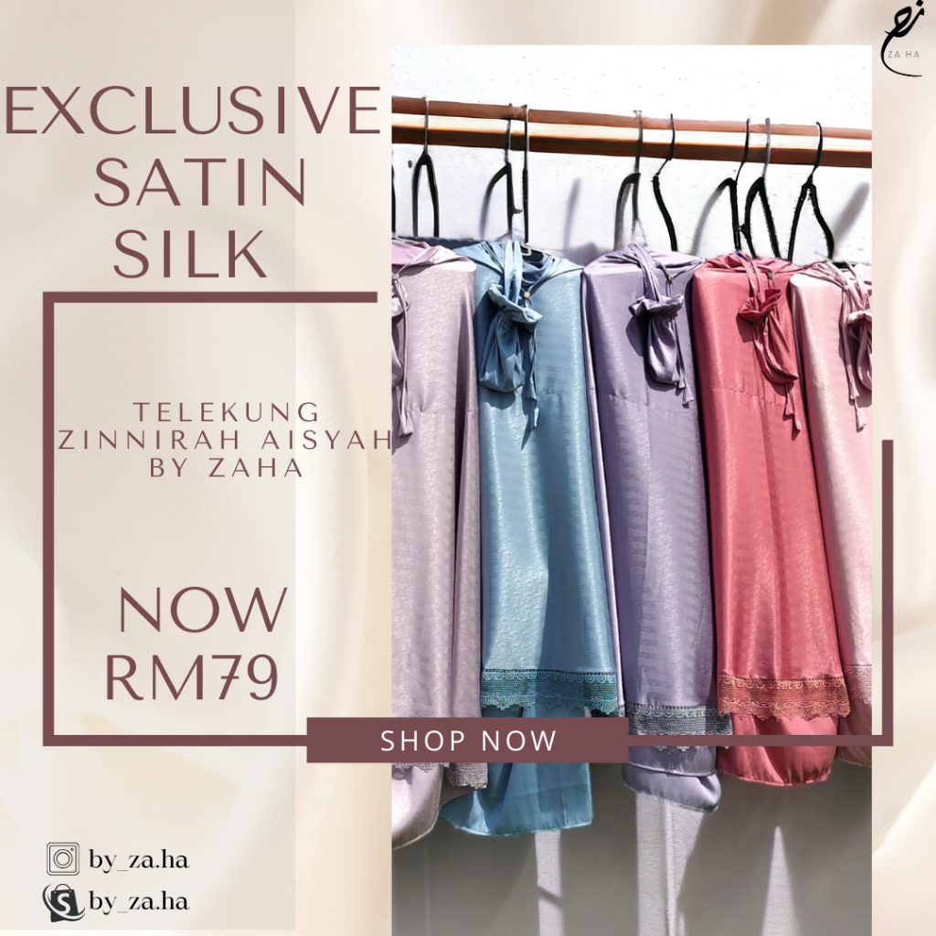 New Telekung Zinnirah by ZA.HA free Premium Brooch | Shopee Malaysia