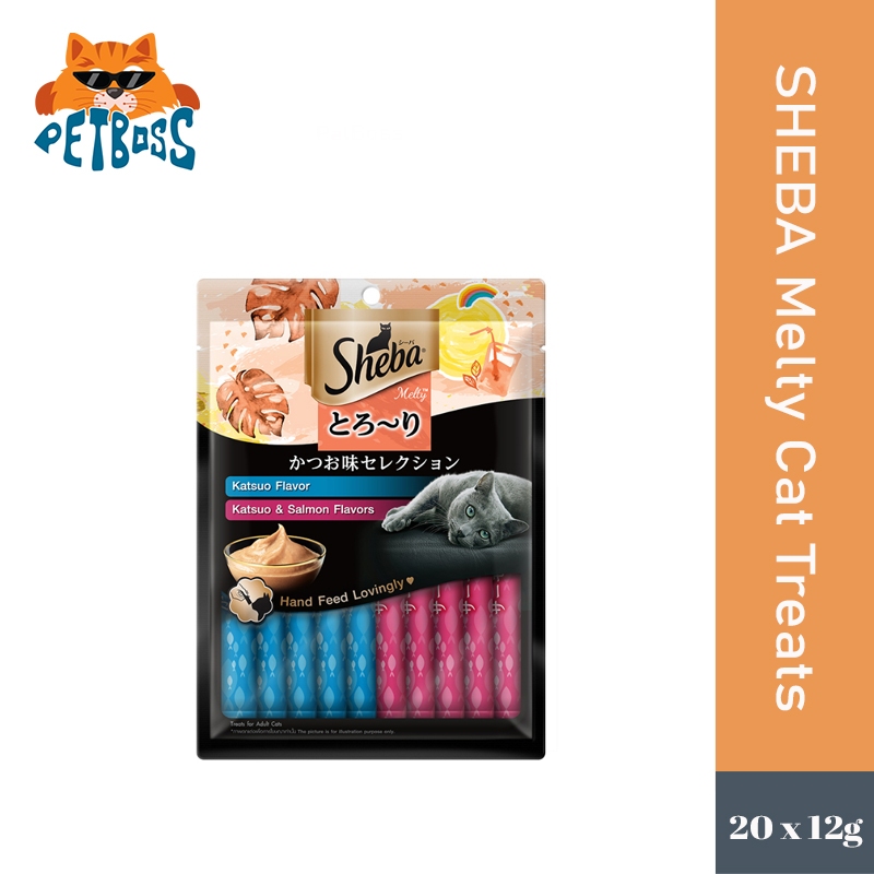 SHEBA Melty Cat Treats in Katsuo Flavor and Katsuo & Salmon Flavors (20 x 12g) | Shopee Malaysia