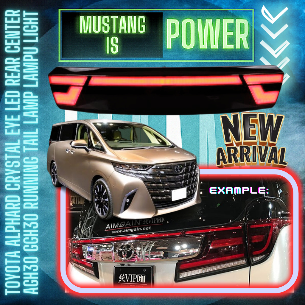 TOYOTA ALPHARD CRYSTAL EYE LED REAR CENTER AGH30 GGH30 RUNNING TAIL ...