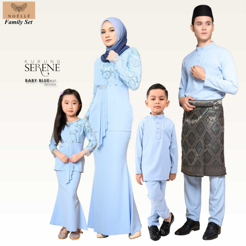 NOELLE Baju Raya Family Sedondon 2024 Baju Kurung Ibu Anak Baju Melayu ...