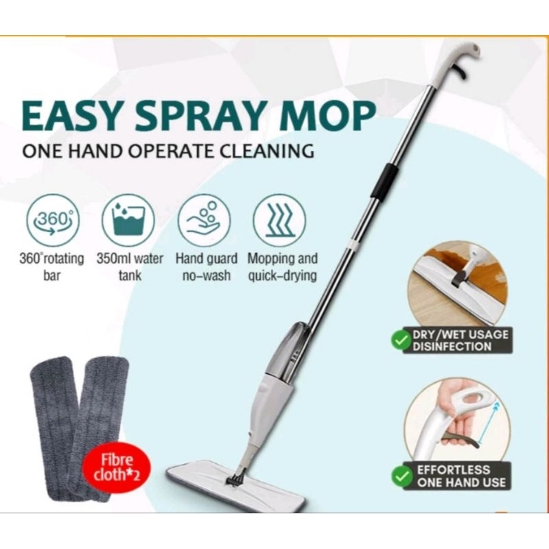 360 Degree SPRAY MOP with 2 Micro-Fibre Rectangular Headed/Rectangular ...