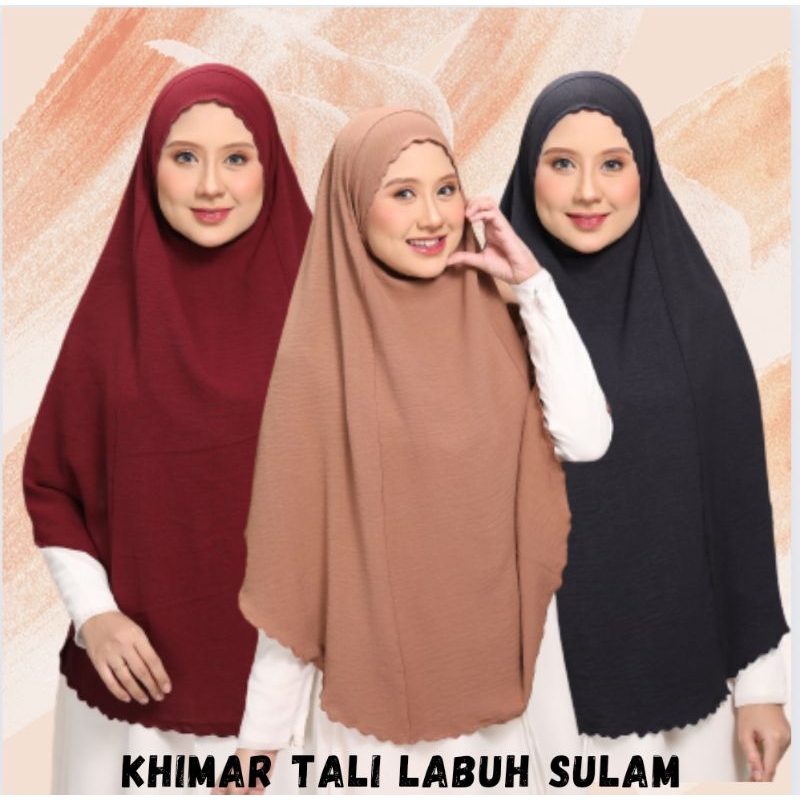Khimar Labuh Sulam Owning | Tudung Labuh Sulam | Shopee Malaysia