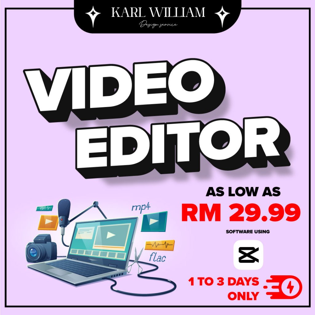 VIDEO GRAPHER [ EDITING ] [ VIDEO EDITOR ] [ CEPAT] | Shopee Malaysia