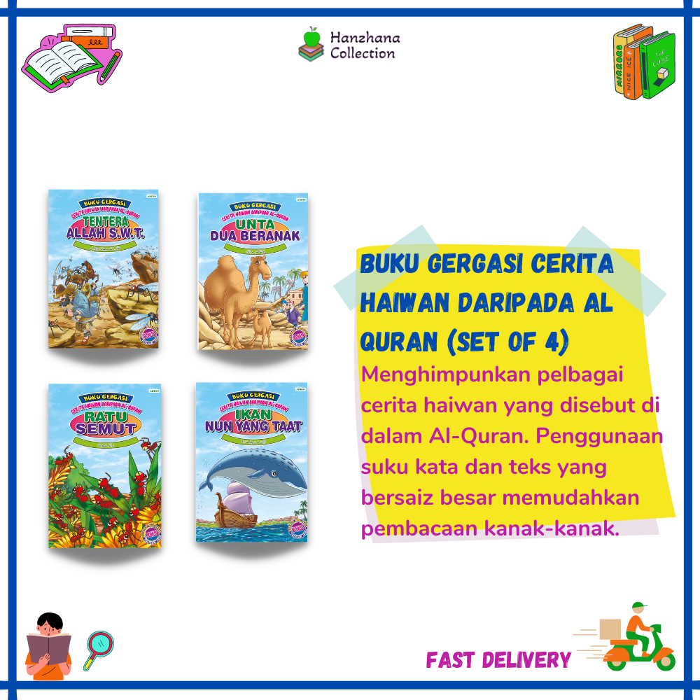 Buku Gergasi Cerita Haiwan Daripada Al Quran Set Of 4 by Norul Azila ...