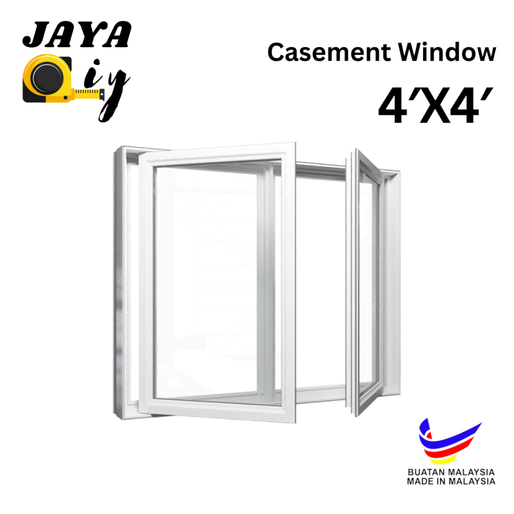 Aluminium Casement Window With Glass House / Tingkap Rumah 4Ft x 4Ft ...