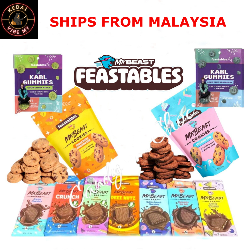 (READY STOCK) Mr Beast Chocolate Feastables from USA Original Cheapest ...