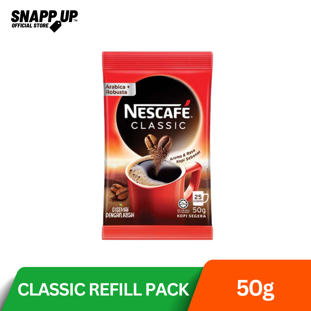 Nescafe Classic Refill Pack 50g/100g/200g/300g/500g | Shopee Malaysia