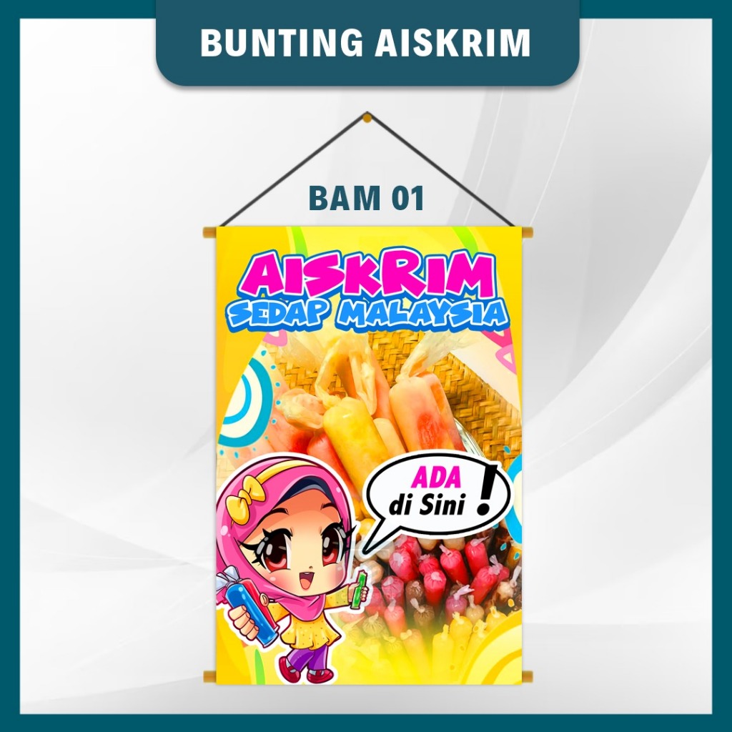 🔥HOT SALE🔥 BUNTING AIS KRIM MALAYSIA | SIAP CEPAT & MURAH | Shopee Malaysia
