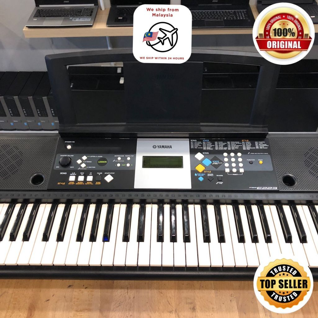 YAMAHA PSR-E223 61-KEY PORTABLE KEYBOARD WITH 375 VOICES 100% ORIGINAL ...