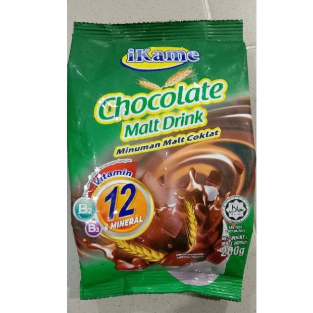 Serbuk minuman malt coklat /chocolate malt drink IKAME 200G | Shopee Malaysia