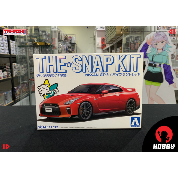 Aoshima The Snap Kit Nissan GT-R (Vibrant Red) (Scale 1/32) | Shopee ...