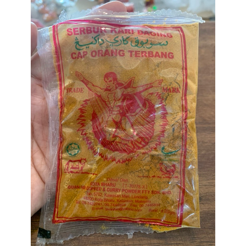 Serbuk Kari Cap Orang Terbang 20g+- | Shopee Malaysia