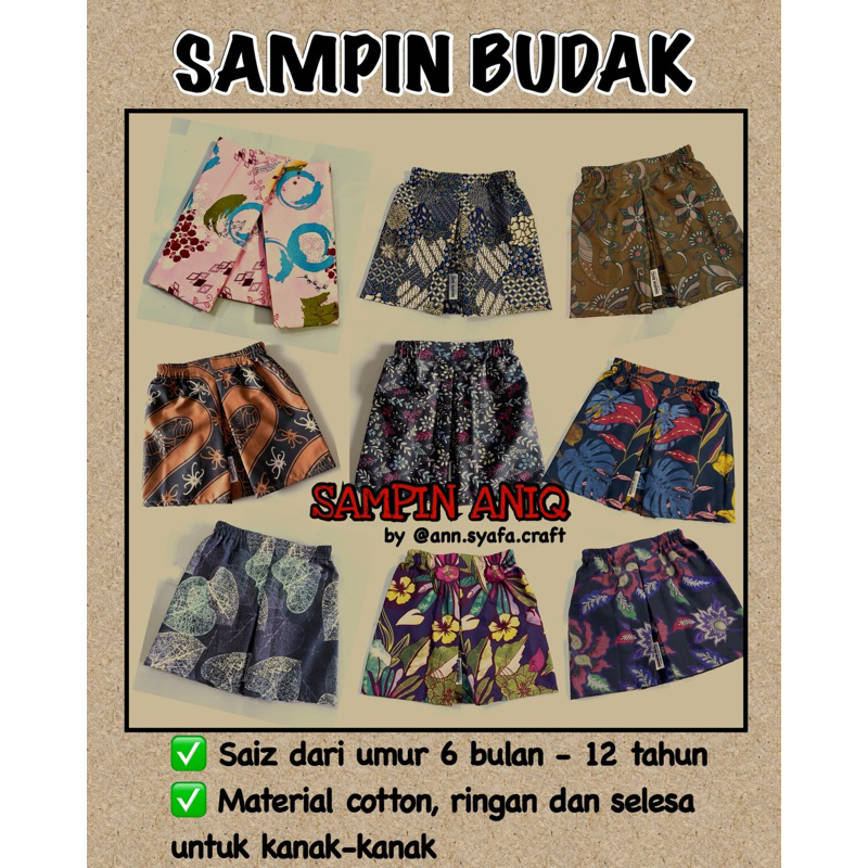 SAMPIN BUDAK - MATERIAL BATIK CORAK FLORAL (Clearance Stock) | Shopee ...