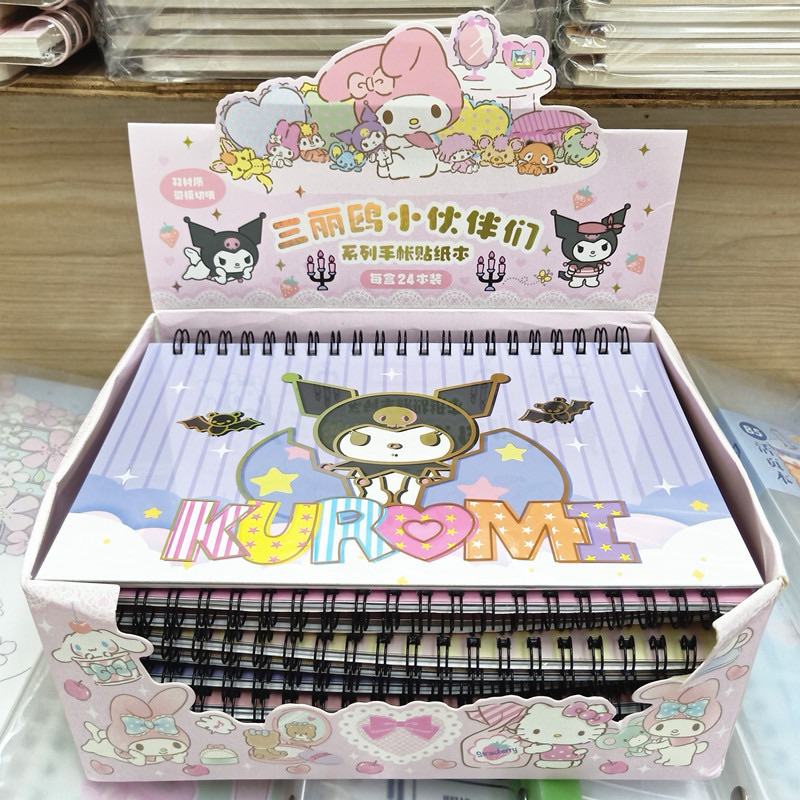 Kuromi Melody sticker coil book PET transparent Japanese paper sticker ...