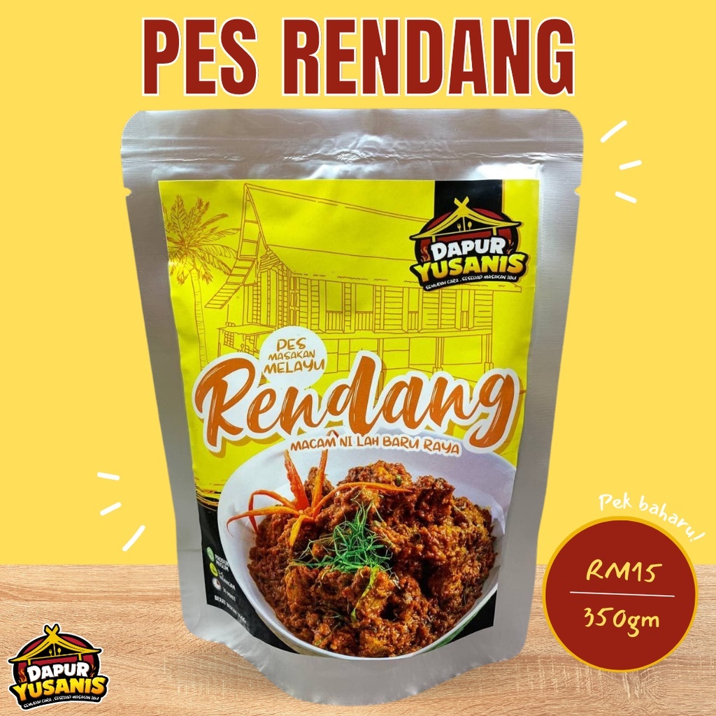 Pes Rendang (350gm) | Pes Masakan Melayu Dapur Yusanis | Shopee Malaysia
