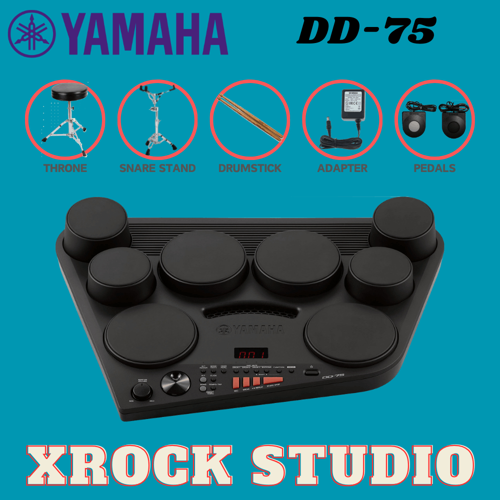 Yamaha DD-75 Portable Digital Drums with S2E And Drum Throne And ...