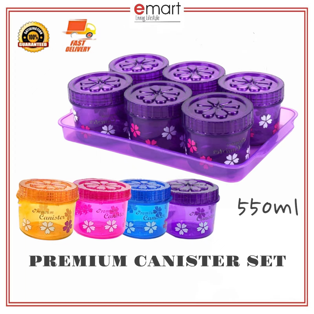 6pcs Set Bekas Kuih Raya Set / Cookies Container Set / Bekas Kuih Raya ...