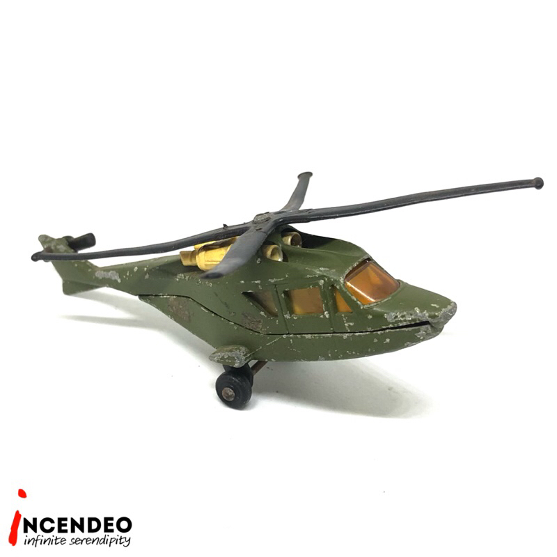 Vintage Lesney England Matchbox Army Military Helicopter Diecast Model ...