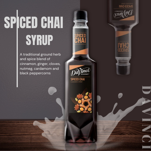 DAVINCI GOURMET SPICED CHAI FLAVOURED SYRUP 750mL / SYRUP PUMP /READY ...