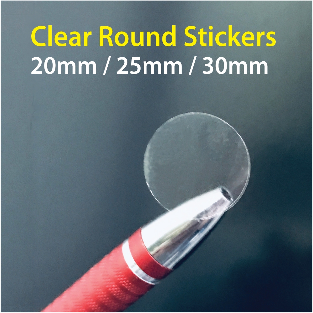 Clear Round Stickers Sticker Adhesive Seal Label PVC Sticker | Shopee ...