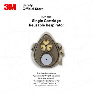 3M™ 3200 Respirator + 3700 Filter Holder + 3744 Particulate Filter [3 ...