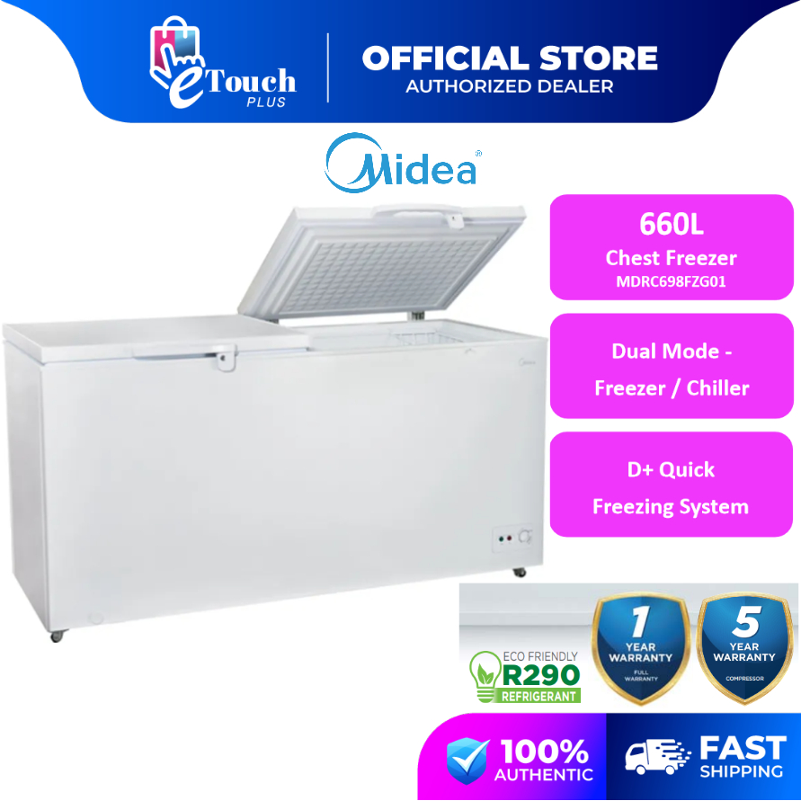 MIDEA 660L CHEST FREEZER MDRC698FZG01 PETI BEKU | Shopee Malaysia