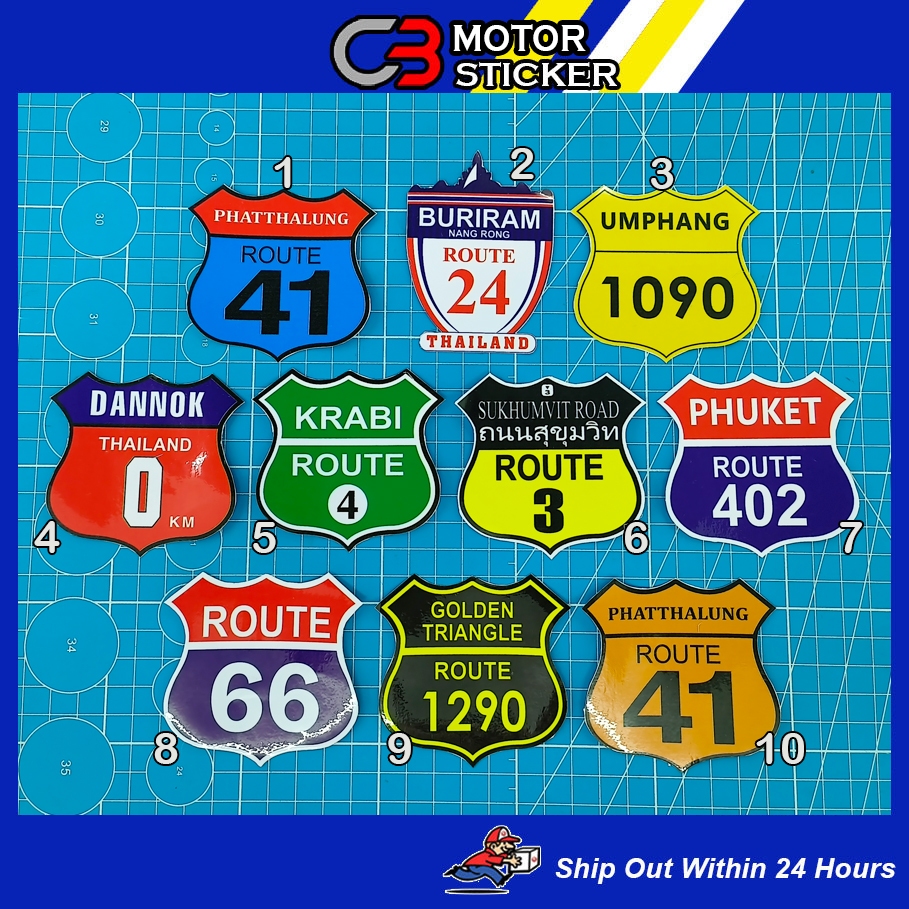 ROUTE 66 Sticker Thailand Krabi Dannok Route Sticker / M350 | Shopee ...